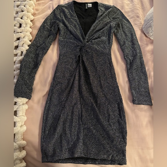H&M | Dresses | Hm Divided Silver Glitter Bodycon Dress | Poshmark